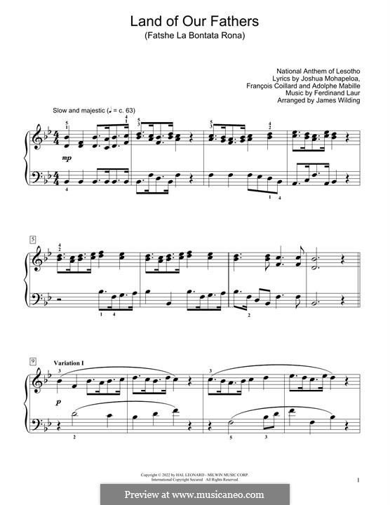 Land Of Our Fathers (Fatshe La Bontata Rona) by folklore on MusicaNeo