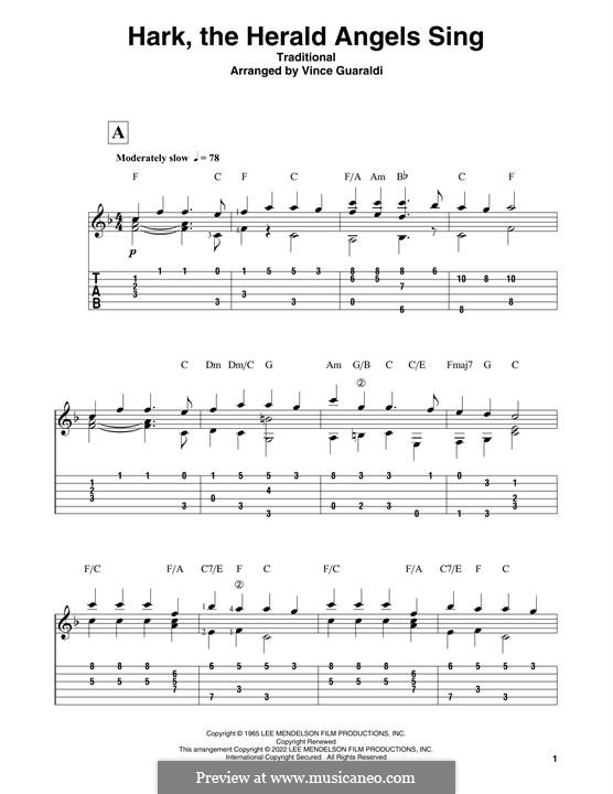 Hark! The Herald Angels Sing by folklore - sheet music on MusicaNeo
