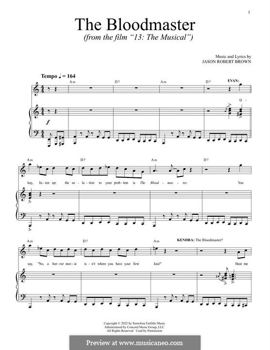 The Bloodmaster (from 13: The Musical) by J.R. Brown on MusicaNeo