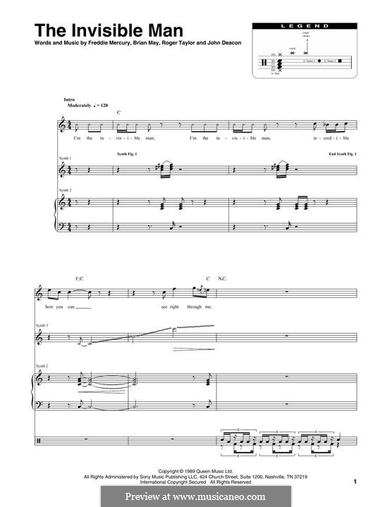 The Invisible Man (Queen) by B. May, Freddie Mercury, J. Deacon, R ...