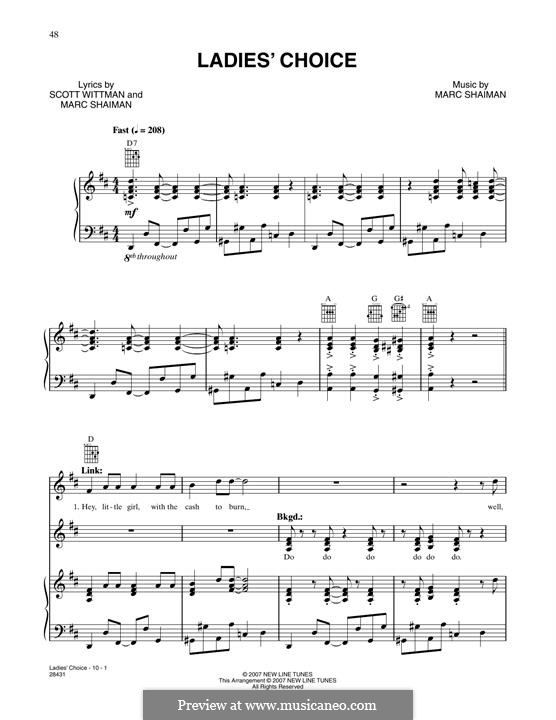 Ladies Choice (from Hairspray) by M. Shaiman - sheet music on MusicaNeo