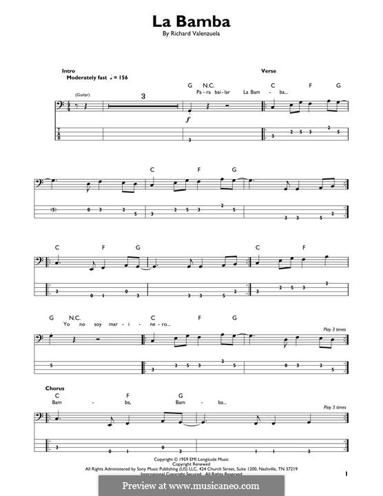 Guitar Chords La Bamba
