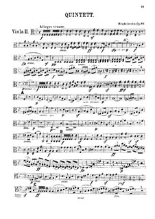 String Quintet No.2 in B Flat Major, Op.87 by F. Mendelssohn-Bartholdy on MusicaNeo