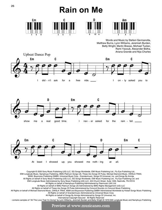 Rain On Me (Lady Gaga & Ariana Grande) by M. Burns, R. Yacoub, S ...