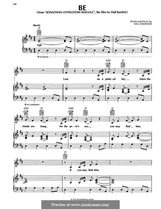 Be by N. Diamond - sheet music on MusicaNeo