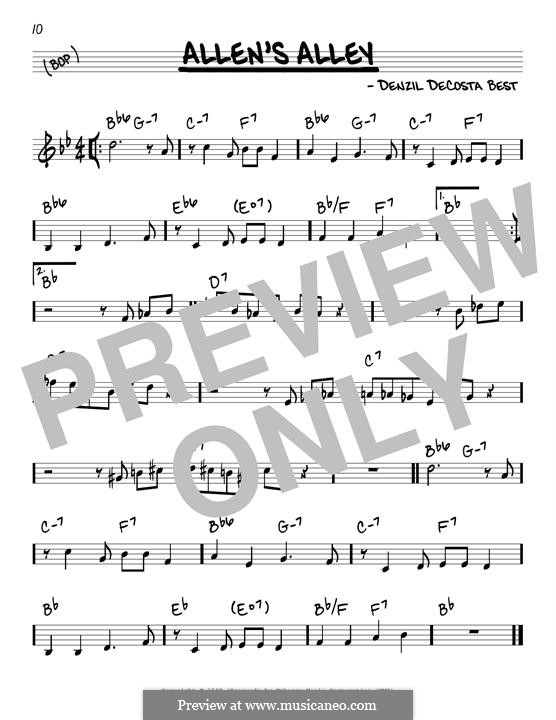 Allen's Alley by D.D.C. Best - sheet music on MusicaNeo