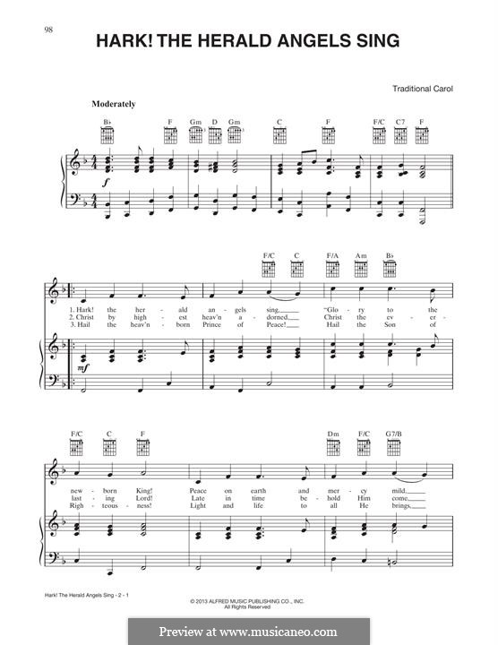 Hark! The Herald Angels Sing by folklore - sheet music on MusicaNeo