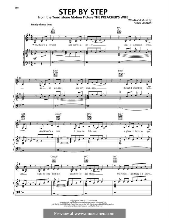 Step By Step (Whitney Houston) by A. Lennox - sheet music on MusicaNeo