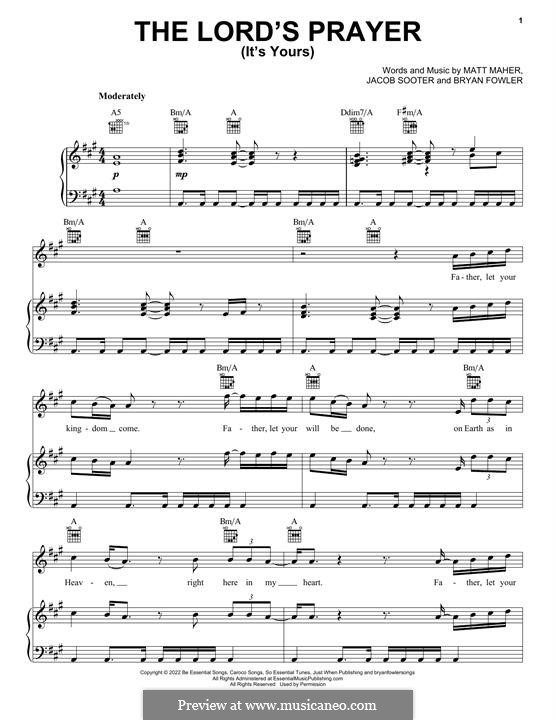 The Lord's Prayer (It's Yours) by M. Maher, J. Sooter, B. Fowler on ...