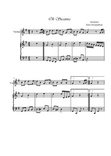 Oh Susanna by folklore - sheet music on MusicaNeo