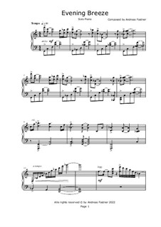 Evening Breeze by A. Fastner - sheet music on MusicaNeo