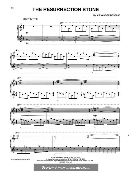 The Resurrection Stone (from Harry Potter) by A. Desplat on MusicaNeo