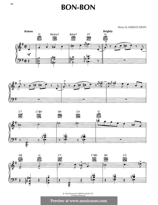 Bon-Bon by H. Arlen - sheet music on MusicaNeo