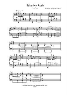 Take my rush by A. Fastner - sheet music on MusicaNeo