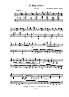 At the whim by A. Fastner - sheet music on MusicaNeo