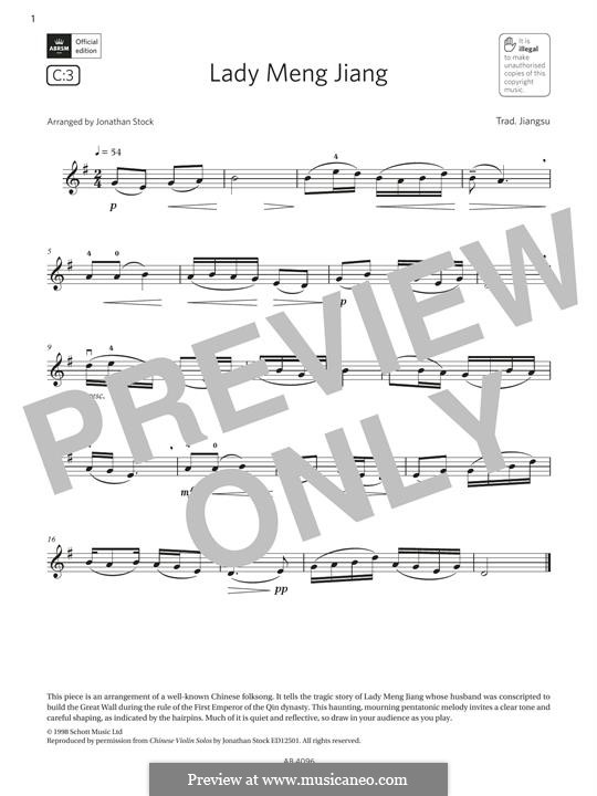 Lady Meng Jiang by folklore - sheet music on MusicaNeo