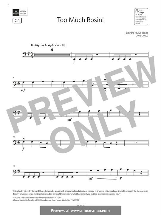 Too Much Rosin! by E. Huws Jones - sheet music on MusicaNeo
