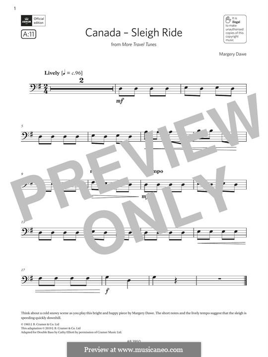 Canada - Sleigh Ride by M. Dawe - sheet music on MusicaNeo