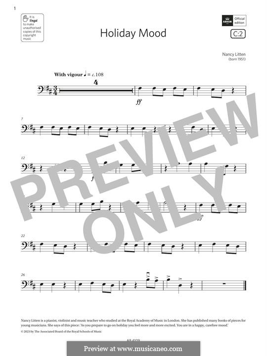Holiday Mood by N. Litten - sheet music on MusicaNeo