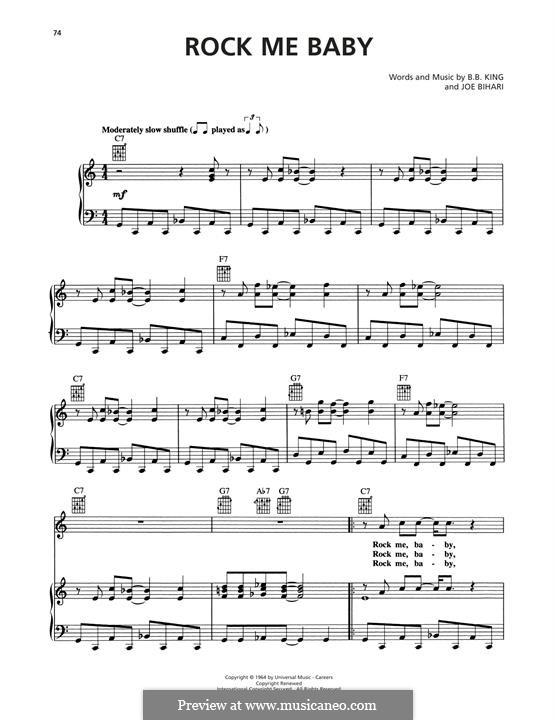 Rock Me Baby by J. Bihari - sheet music on MusicaNeo