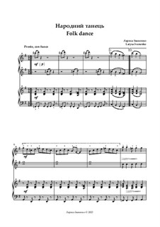 Folk Dance (Piano Ensembles in 4 Hands) + video by L. Ivanenko on MusicaNeo