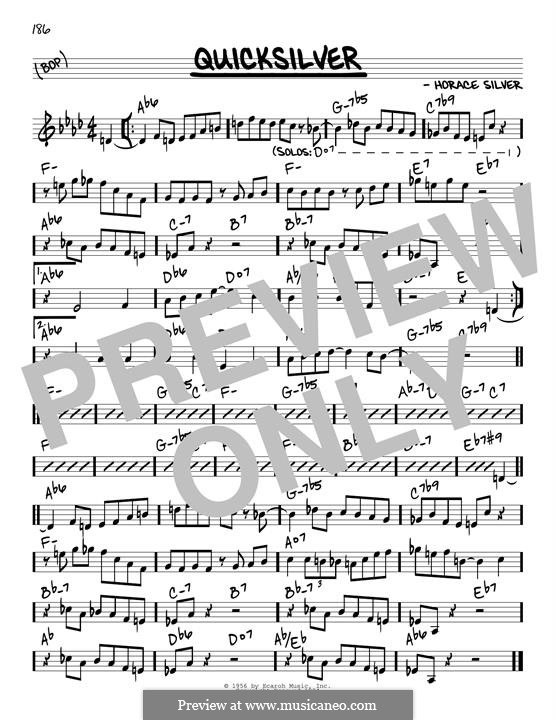 Quicksilver by H. Silver - sheet music on MusicaNeo