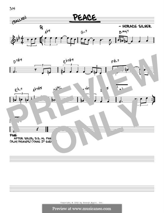 Peace by H. Silver - sheet music on MusicaNeo