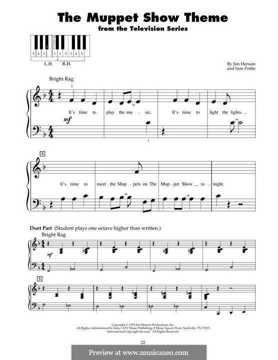 The Muppet Show Theme (Jim Henson) by S. Pottle - sheet music on MusicaNeo