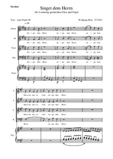 Singet dem Herrn by W. Marx - sheet music on MusicaNeo