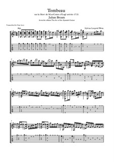 Tombeau by S.L. Weiss - sheet music on MusicaNeo