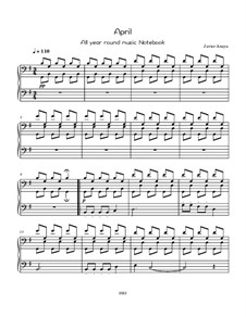 April by J. Anaya - sheet music on MusicaNeo