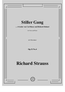 No.4 Stiller Gang (Four Songs, Op.31) by R. Strauss on MusicaNeo