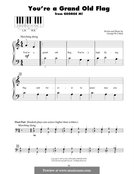 You're a Grand Old Flag by G.M. Cohan - sheet music on MusicaNeo