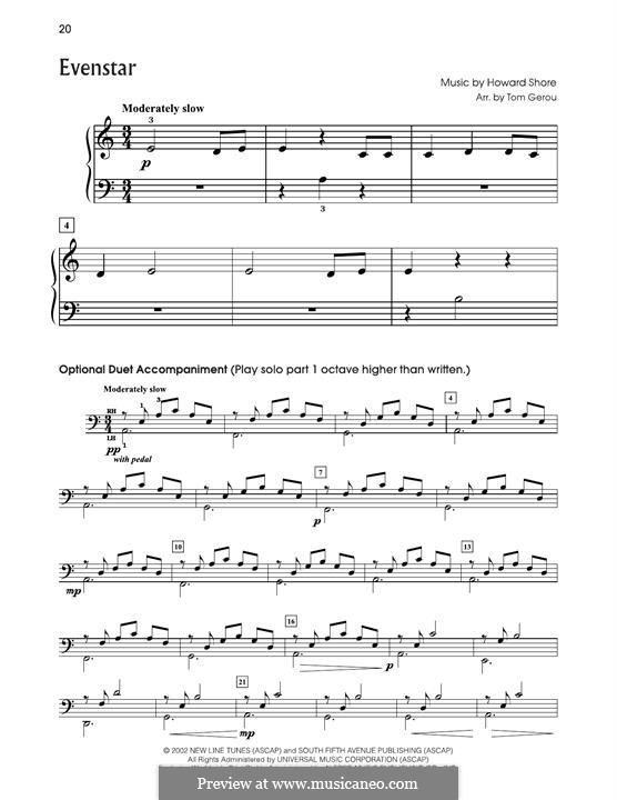 Evenstar (from The Lord Of The Rings: The Two Towers) by H. Shore on ...