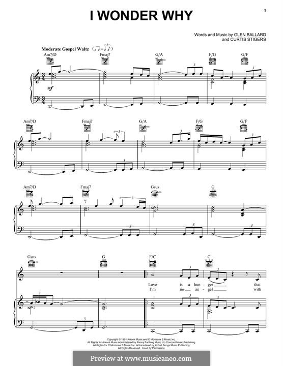 I Wonder Why by C. Stigers - sheet music on MusicaNeo