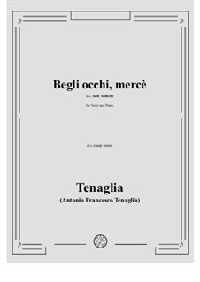 Begli occhi, mercè by A.F. Tenaglia - sheet music on MusicaNeo