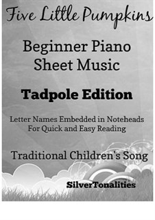 Five Little Pumpkins by folklore - sheet music on MusicaNeo