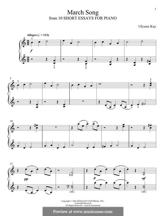 March Song by U. Kay - sheet music on MusicaNeo