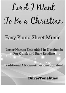 Lord I Want To Be a Christian by folklore - sheet music on MusicaNeo