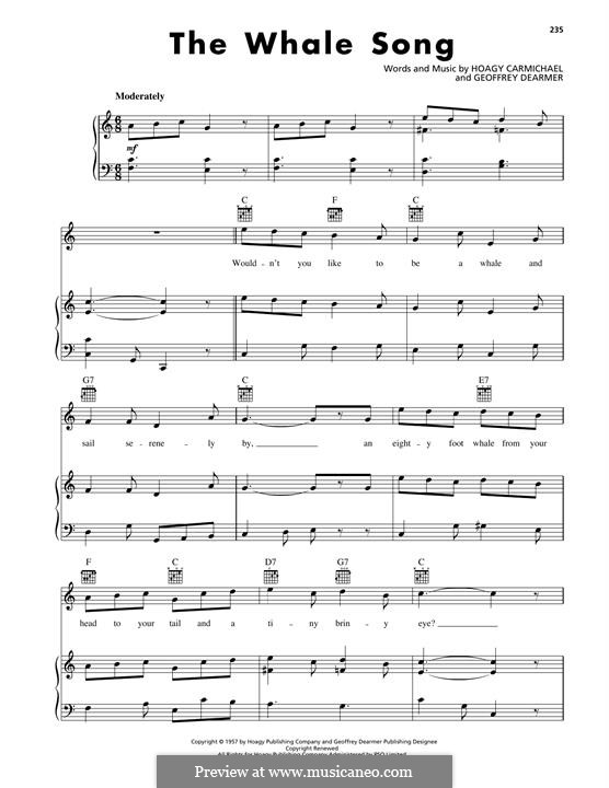The Whale Song by H. Carmichael - sheet music on MusicaNeo
