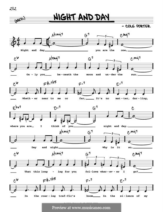 Night and Day (Frank Sinatra) by C. Porter - sheet music on MusicaNeo