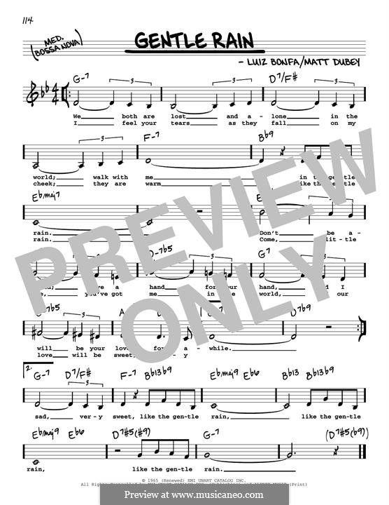Gentle Rain by L. Bonfa - sheet music on MusicaNeo