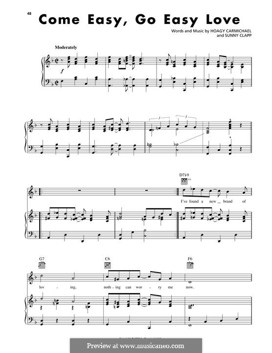Come Easy, Go Easy Love by H. Carmichael - sheet music on MusicaNeo