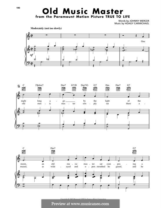 Old Music Master by H. Carmichael - sheet music on MusicaNeo