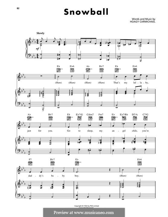 Snowball by H. Carmichael - sheet music on MusicaNeo