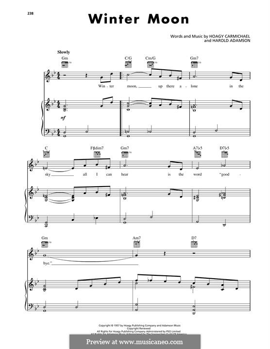 Winter Moon by H. Carmichael - sheet music on MusicaNeo