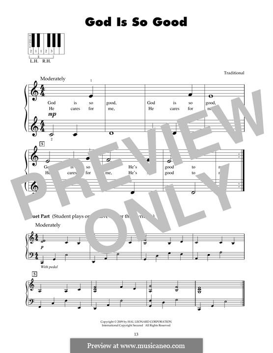 God Is So Good by folklore - sheet music on MusicaNeo