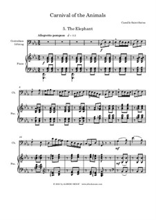 The Elephant (Le carnaval des animaux (The Carnival of the Animals)) by ...