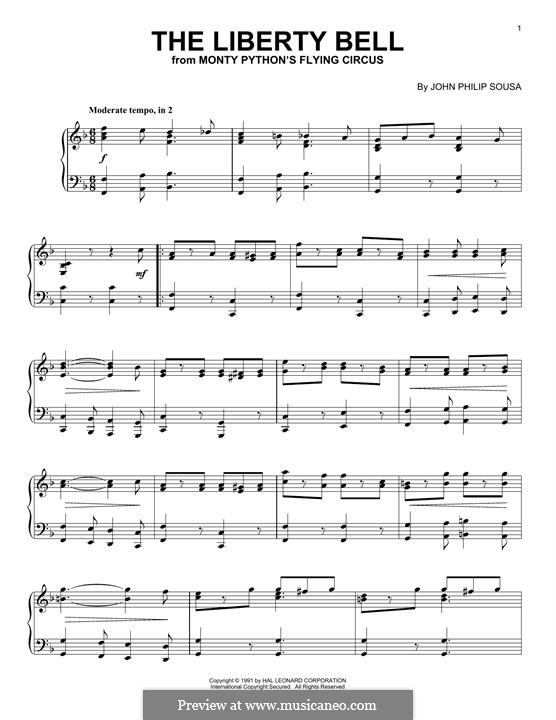 The Liberty Bell by J.P. Sousa - sheet music on MusicaNeo