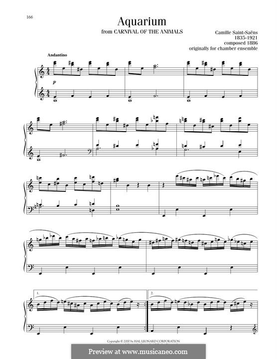 Aquarium (Le carnaval des animaux (The Carnival of the Animals)) by C ...